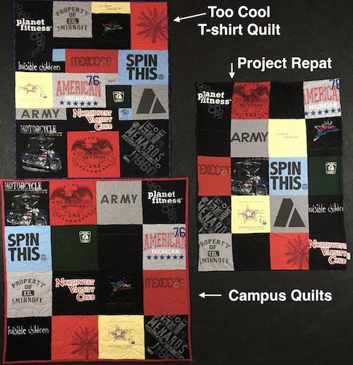 Compare Project Repat, Campus Quilts & Too Cool T-shirt Quilts