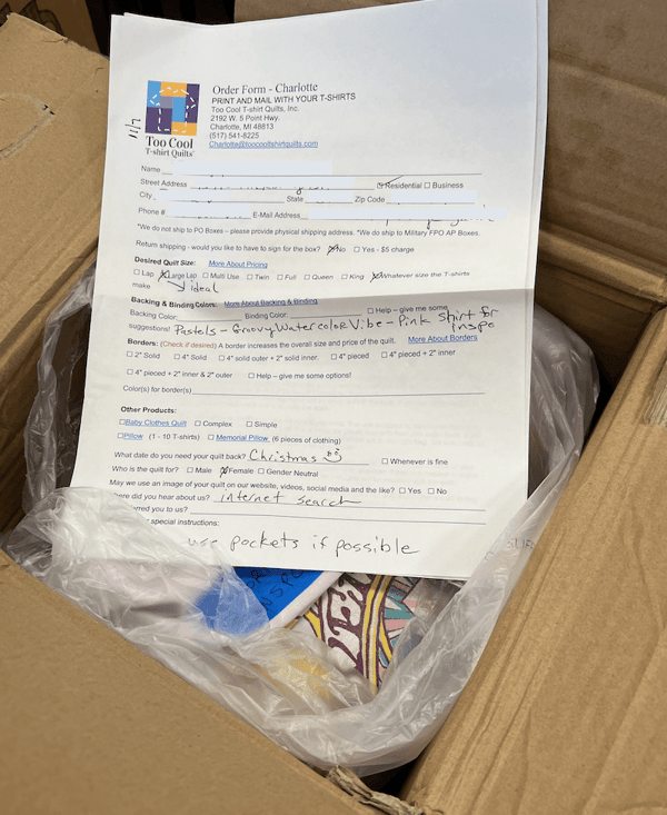 How to Order a T-shirt Quilt | Too Cool T-shirt Quilts